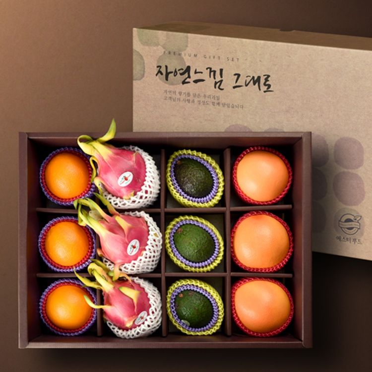 자연느낌그대로 한가위 프리미엄 수입과일세트2호아보카도용과자몽오렌지 홈플러스 택배배송