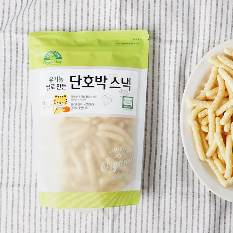 오가닉스토리 유기농 쌀로 만든 담백한 단호박스낵 홈플러스 택배배송