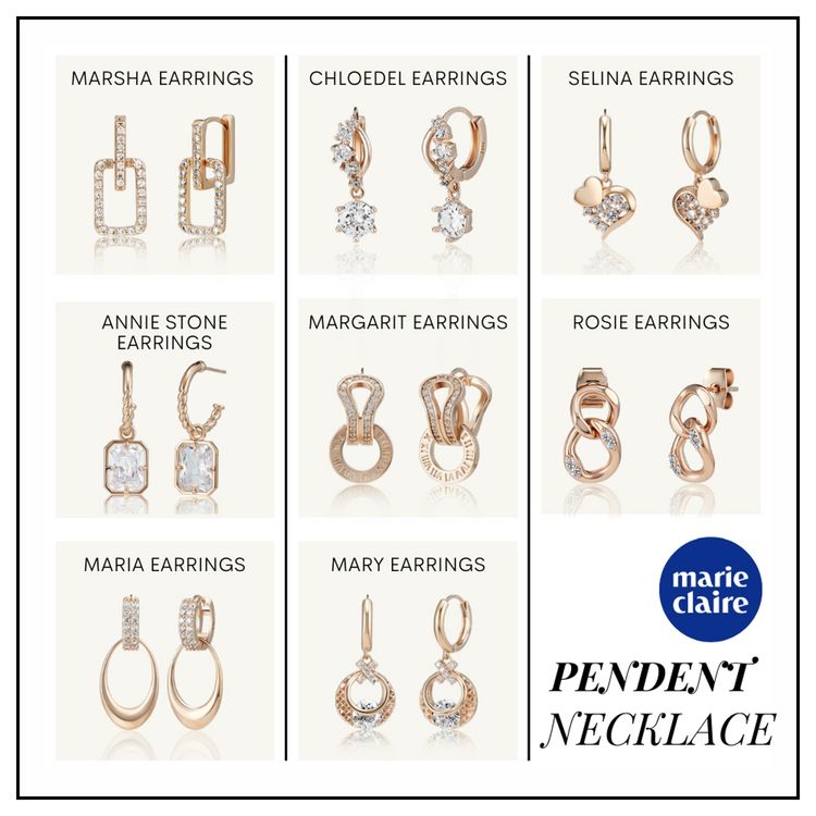 마리끌레르 펜던트 귀걸이 시리즈 11종 모음 14k Gold Plated 홈플러스 택배배송