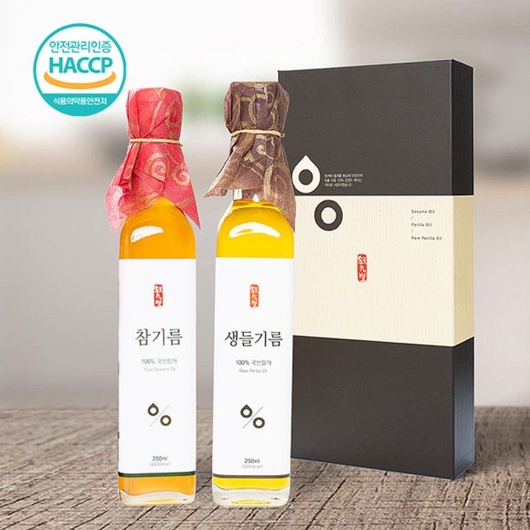 국산 참기름 생들기름 선물세트 6호참생들각250ml 홈플러스 택배배송