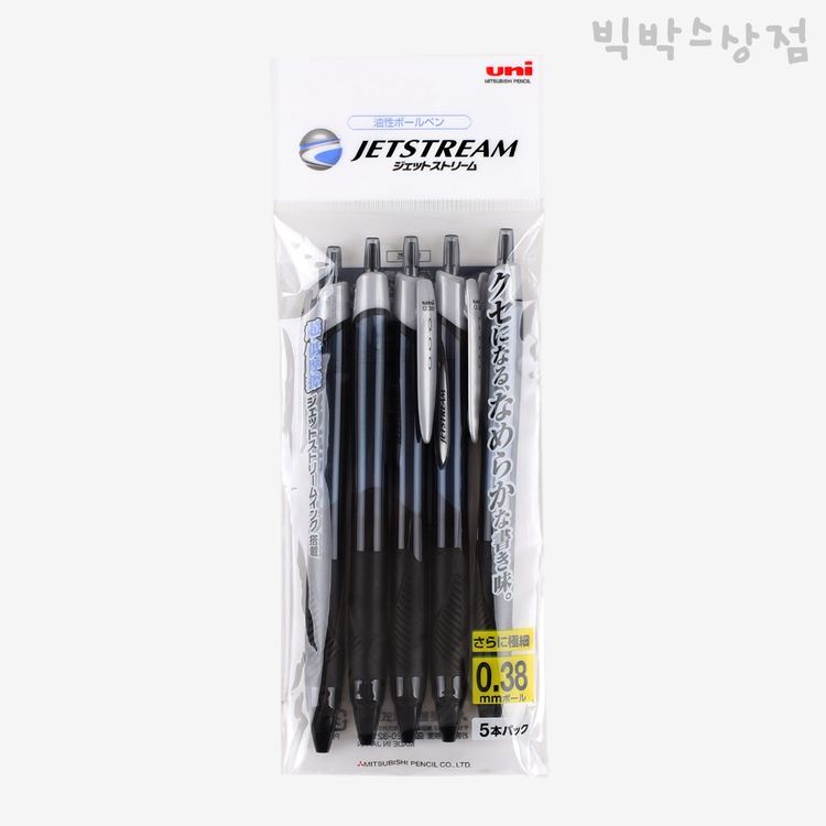 유니 제트스트림 유성볼펜 5입 1세트 038 블랙 단색 Sxn 150 필기구 노크식볼펜 홈플러스 택배배송