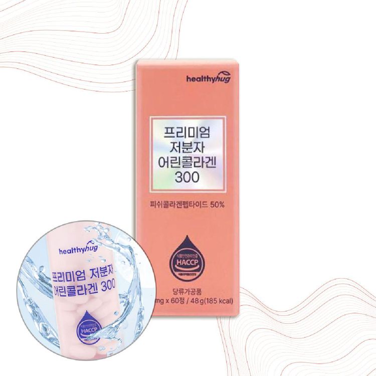 헬씨허그 어린 콜라겐 300da 비오틴 엘라스틴 60정 홈플러스 택배배송
