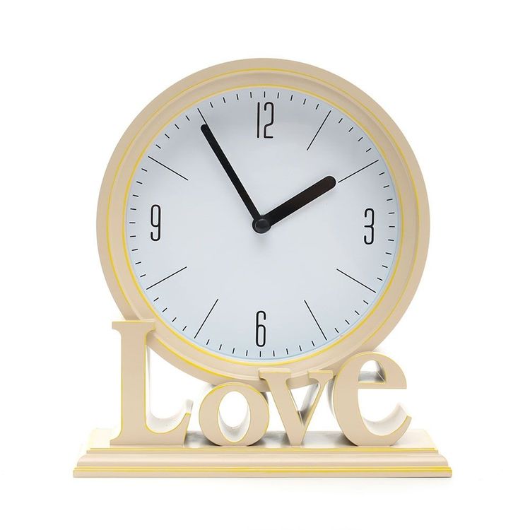 홈테리어 Love 탁상 시계 알람 소품 자명종 베이지 홈플러스 택배배송