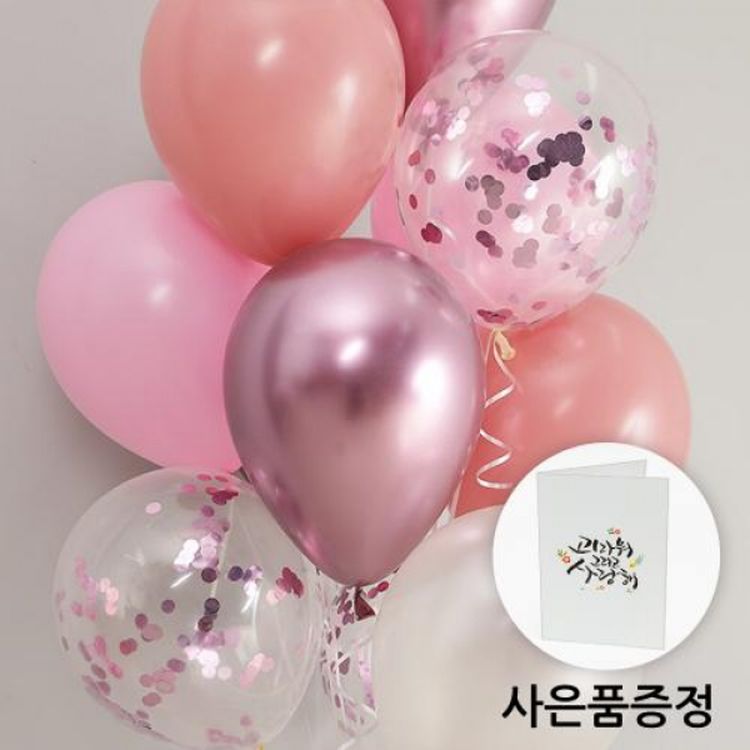 바보사랑 천장풍선 장식세트 컨페티 핑크앤 로지 홈플러스 택배배송