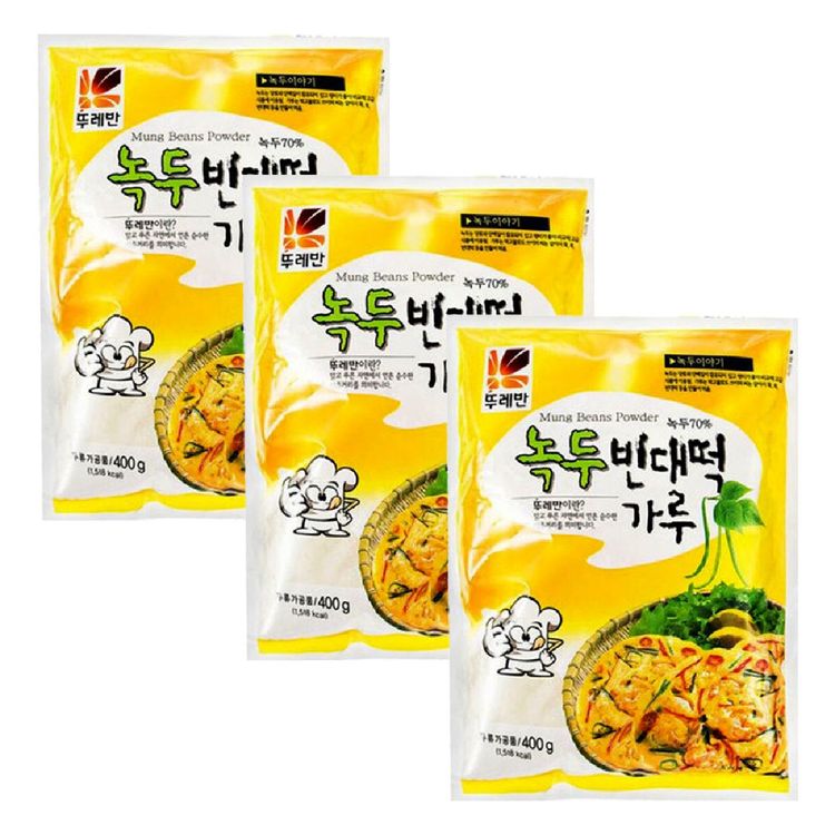 뚜레반 녹두 빈대떡 가루 400g X 3개 홈플러스 택배배송