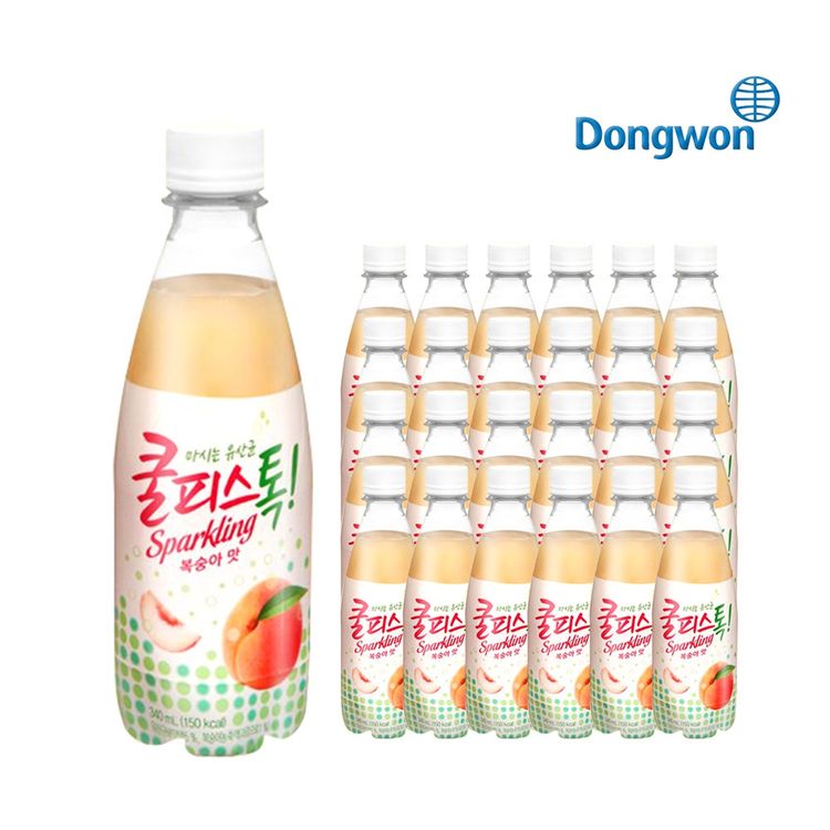 동원 마시는 유산균 쿨피스톡 스파클링 복숭아맛 340ml 24입 탄산음료 홈플러스 택배배송
