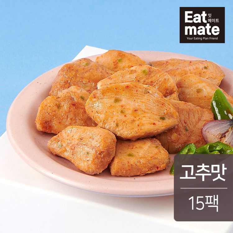잇메이트 스팀 닭가슴살 고추맛 100gx15팩15kg 홈플러스 택배배송