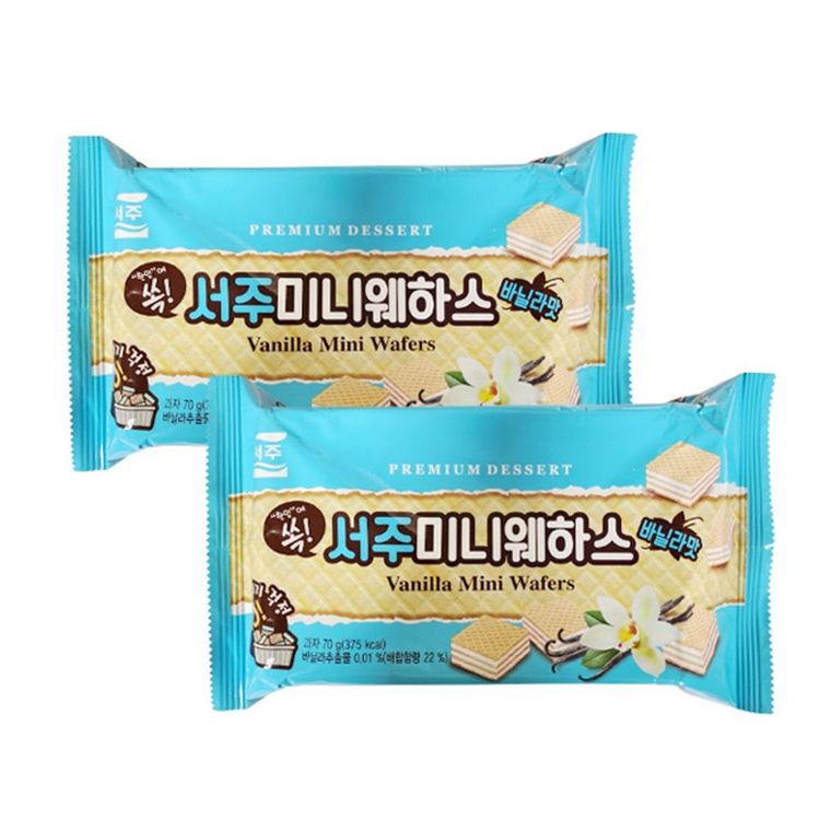 서주 미니웨하스 바닐라맛 70g 2개 한입 과자 스낵 홈플러스 택배배송