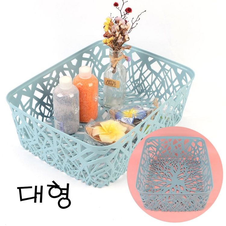 다용도 플라스틱 수납 바스켓 대형 정리 보관 바구니 홈플러스 택배배송