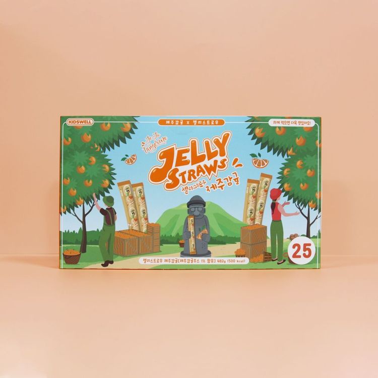 키즈웰 젤리스트로우 제주 감귤 25p 1박스 홈플러스 택배배송
