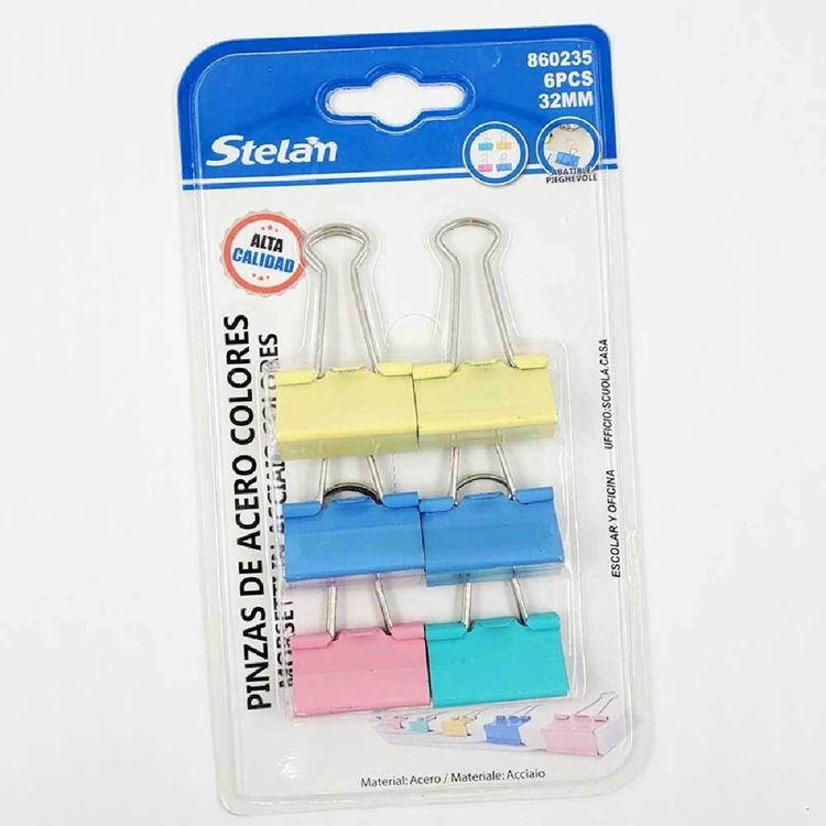 문서클립 스텔란 파스텔 서류 집게 클립 32mm 6pcs 홈플러스 택배배송