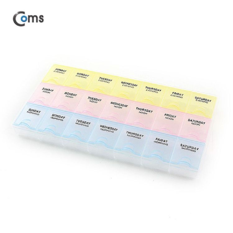 Coms 다용도 Pvc 수납함 알약통 21칸 홈플러스 판매자택배