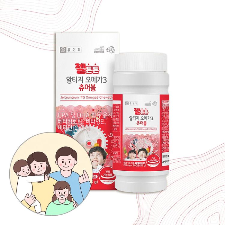 종근당 알티지오메가3 비타민 D E 아연 츄어블 90캡슐 홈플러스 택배배송
