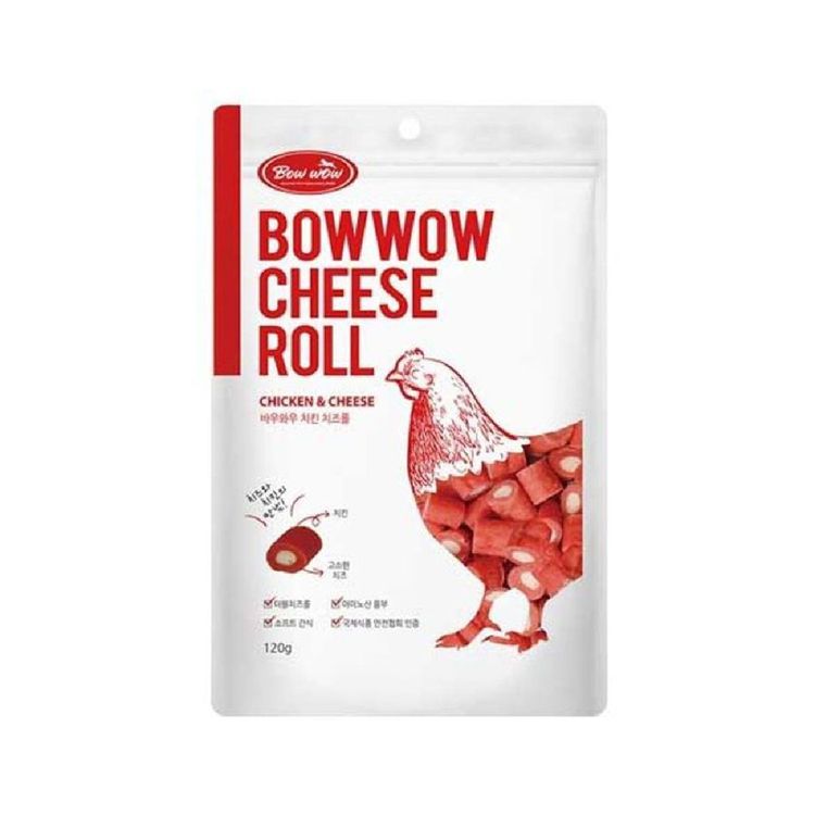 애견간식 바우와우 치킨 치즈롤 1팩 120g 홈플러스 택배배송