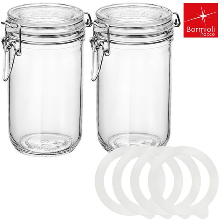 보르미올리 원형 유리병 750ml 2p밀폐패킹 4p 밀폐용기 원두보관 잼 과일청 수제청병 홈플러스 택배배송