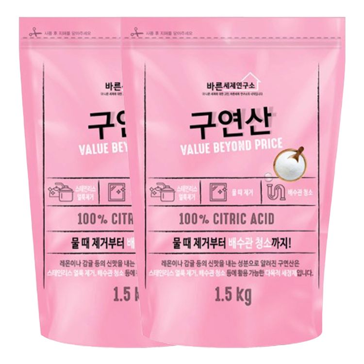 무궁화 바른세제연구소 구연산 15kg X 2개 홈플러스 택배배송