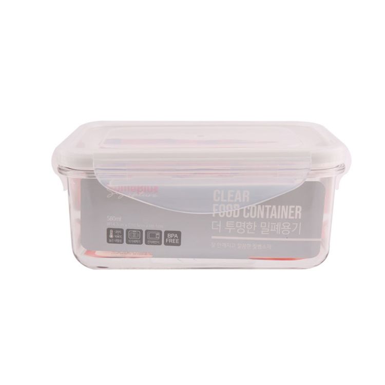 홈플러스시그니처 더 투명한 밀폐용기 직사각 580ml 1p 홈플러스