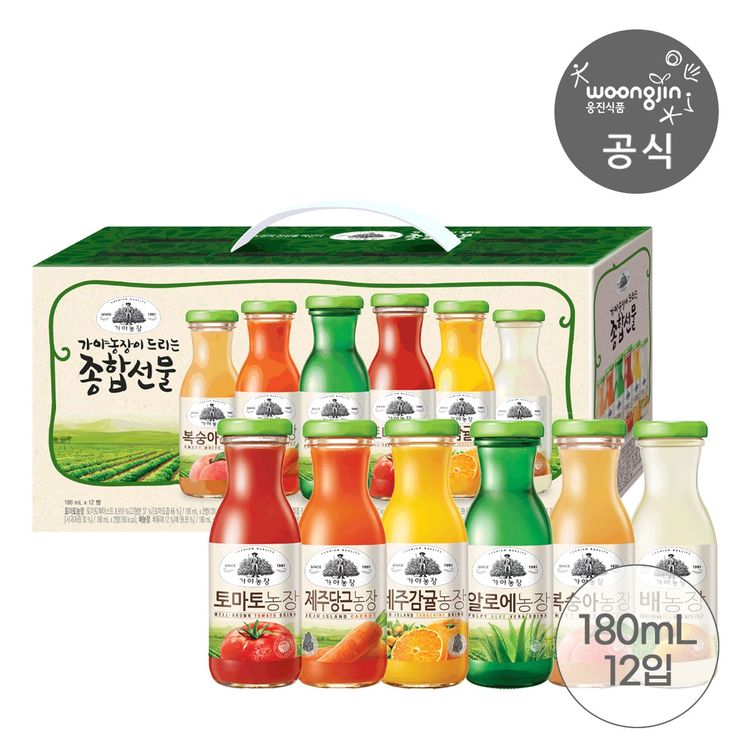 가야농장 종합 음료 선물세트 180ml 12병 홈플러스 택배배송