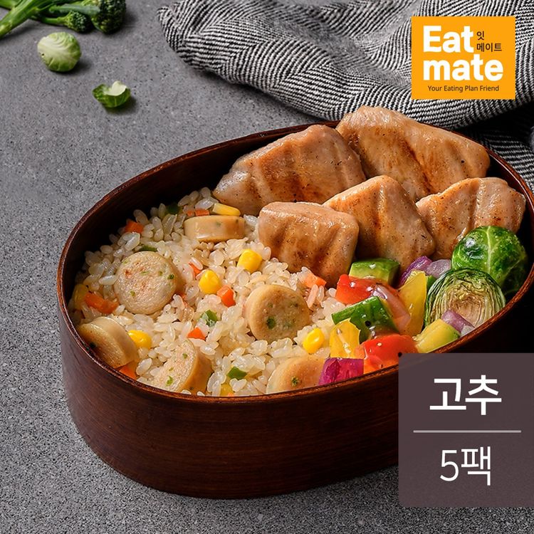 잇메이트 닭가슴살 도시락소시지볶음밥 고추맛and스팀 오리지널 230gx5팩115kg 홈플러스 택배배송