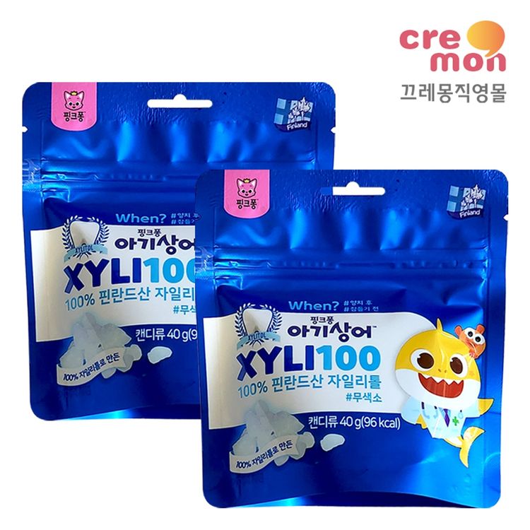 핑크퐁 아기상어 자일리 100 무색소 캔디 40g X 2개 홈플러스 택배배송