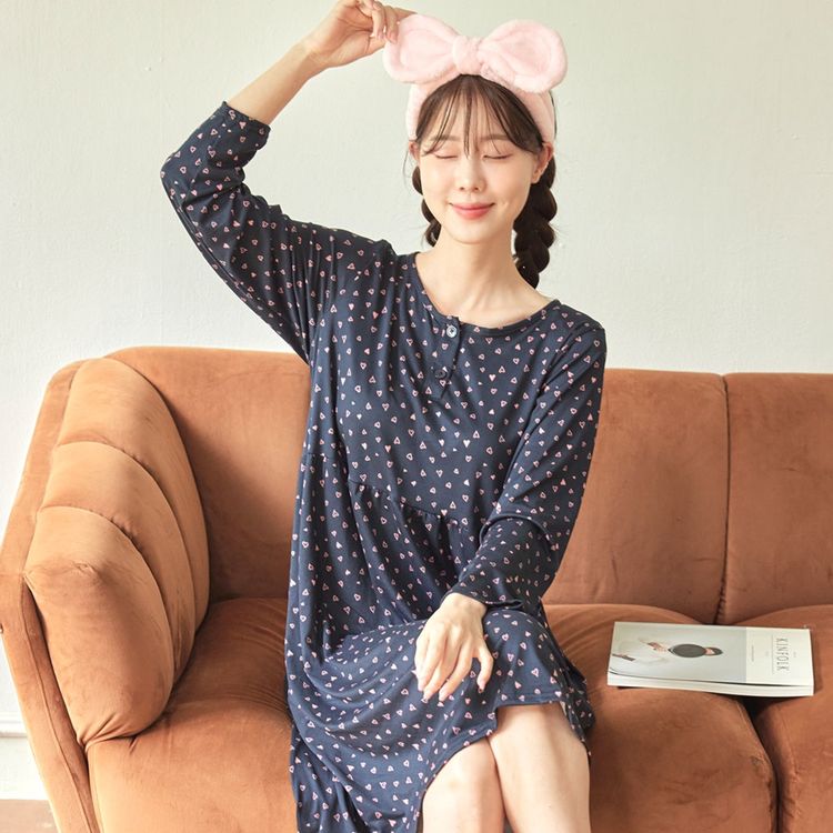 기모 원피스 잠옷 빅사이즈 이지웨어 홈웨어 임부복하트 홈플러스 택배배송