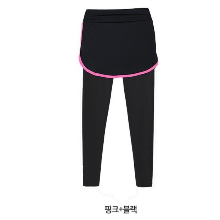 여성 스포츠 웨어 9부 치마 레쉬가드 레깅스 핑크블랙 홈플러스 택배배송