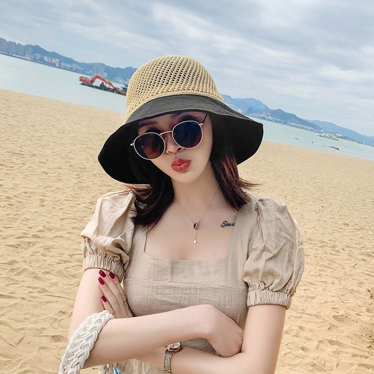 여성 여름 벙거지 모자 햇빛 차단 비치 버킷햇 블랙 홈플러스 택배배송