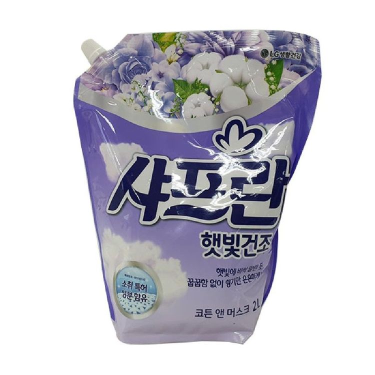 샤프란 햇빛건조 코튼앤머스크 리필 2l 홈플러스 택배배송