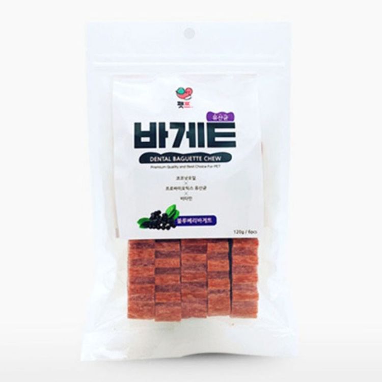 애견구강관리 강아지 덴탈 간식 블루베리 120g 바게트츄 유산균 홈플러스 택배배송