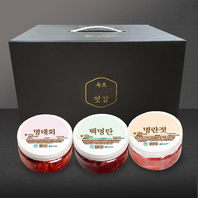 참다올 속초젓갈장인 젓갈세트 3호 명란젓백명란명태회 각 350g 홈플러스 택배배송