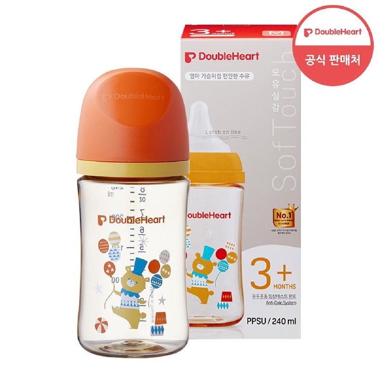 더블하트 모유실감 3세대 Ppsu 서커스베어 240ml 젖꼭지m 홈플러스 택배배송