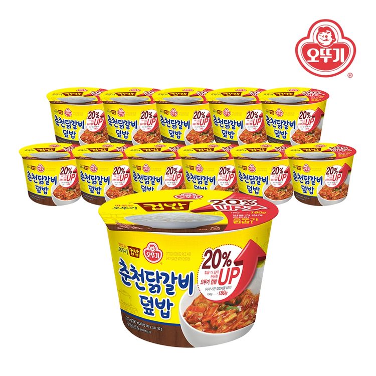오뚜기 맛있는 오뚜기 컵밥 춘천닭갈비덮밥증량 310g X 12개1박스 홈플러스 택배배송