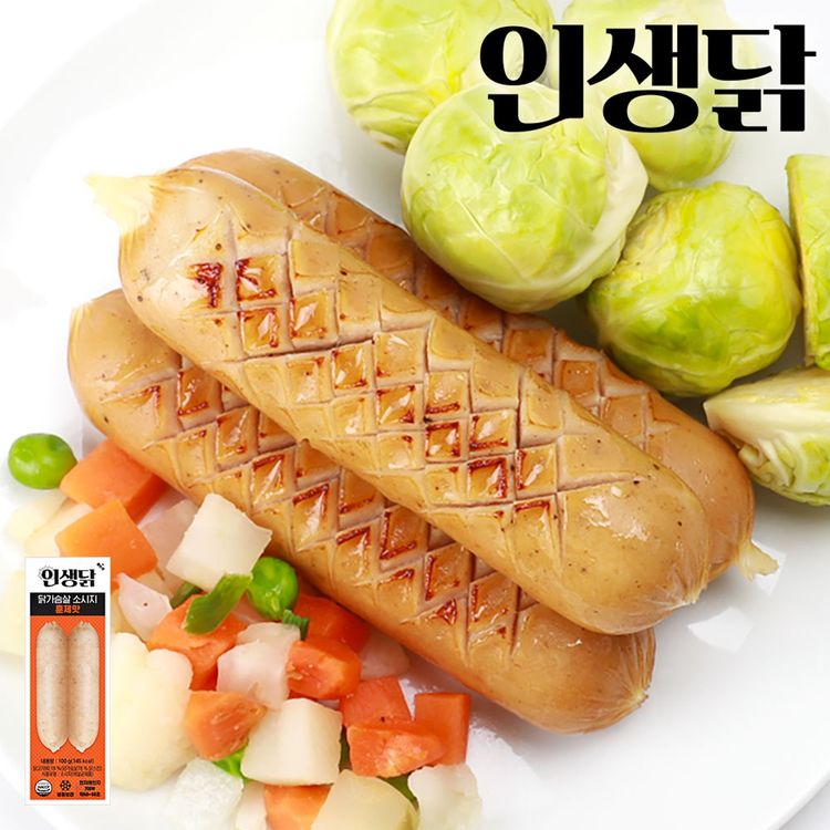 인생닭 닭가슴살 소시지 훈제맛 100g 30팩 홈플러스 택배배송