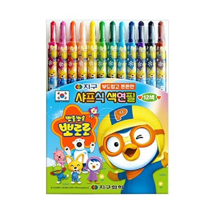 지구화학 샤프식색연필 뽀로로 12색 박스144개입 홈플러스 택배배송