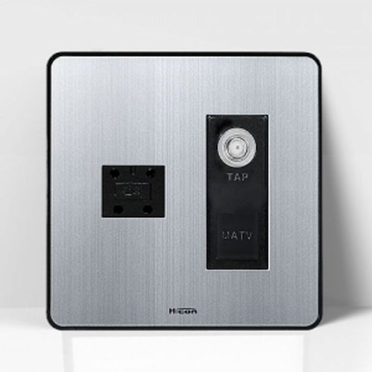 MATV 2방 4P 콘센트 커버 스위치 커버 실버 2개용 | 홈플러스 판매자택배