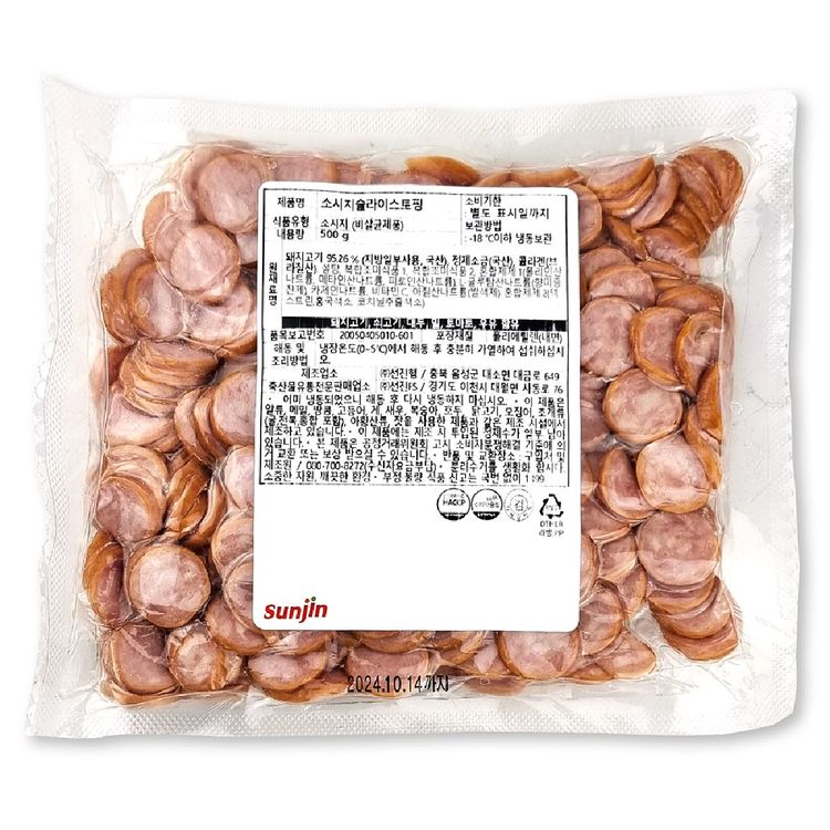 임박특가 선진fs 소시지 슬라이스 토핑 500g 24년 10월 24일까지 홈플러스 택배배송