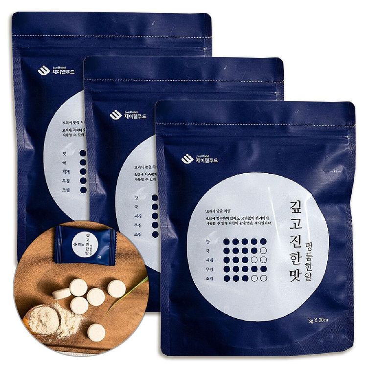 명품한알 천연 조미료 감칠맛 고체 육수 깊고진한맛 60알 홈플러스 택배배송
