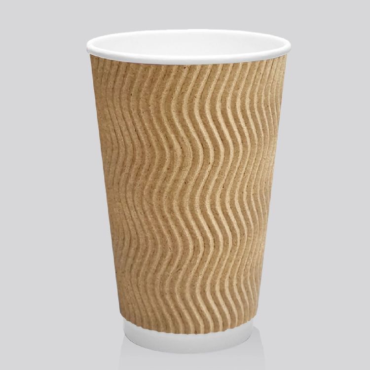 실속형 3중 단열 종이컵 웨이브 크라프트 16oz 500개 홈플러스 택배배송