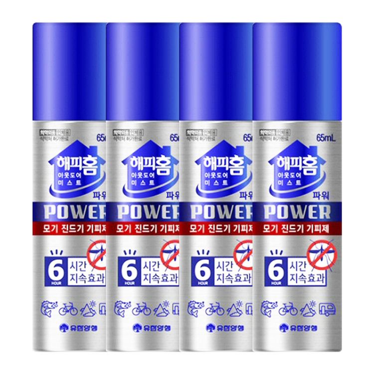 해피홈 아웃도어 미스트 파워 모기기피제 65ml X 4개 홈플러스 택배배송