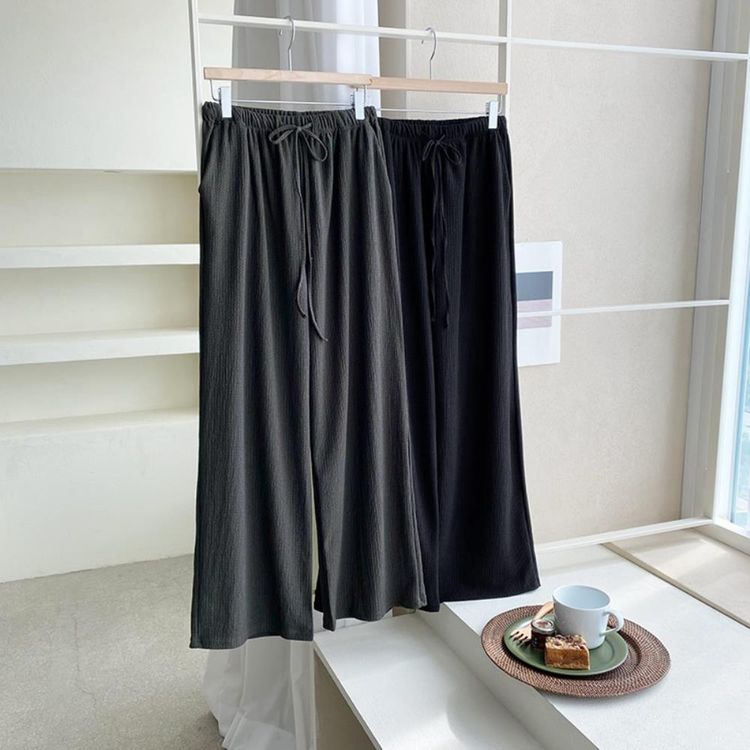 여자 캐주얼 데일리룩 와이드핏 편안한 스판 팬츠 홈플러스 택배배송