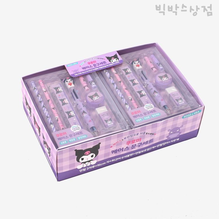 산리오쿠로미케이스문구세트6개입box캐릭터입학학용품세트초등학생단체선물어린이집캐릭터볼펜연필 홈플러스 판매자택배