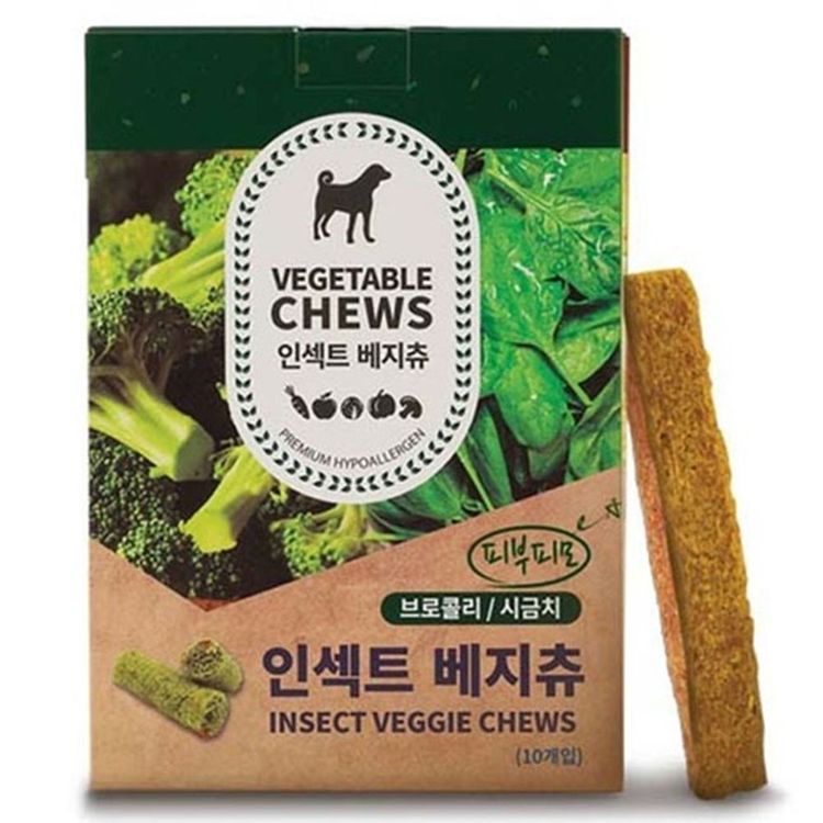 강아지비건간식 강아지껌 베지츄 브로콜리 시금치 10g 10개입 애견 홈플러스 택배배송