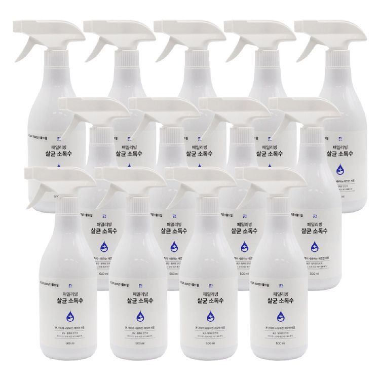 패밀리빙 살균소독제 스프레이 500ml 13개 미산성차아염소산수 아기장난감소독 식약처인증 홈플러스 택배배송
