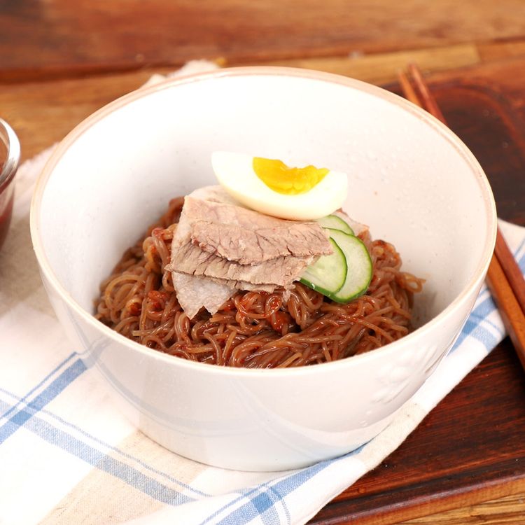 냉면家 매콤한 메밀 비빔냉면 5인분 사리160gx5봉＋비빔장300g 홈플러스 택배배송
