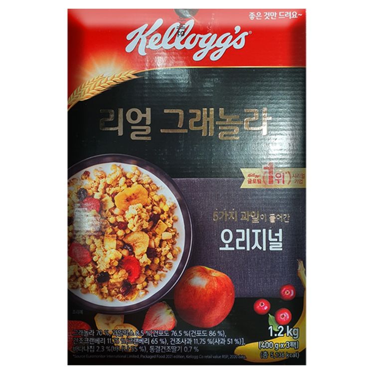 켈로그 리얼 그래놀라 400g X 3 홈플러스 택배배송