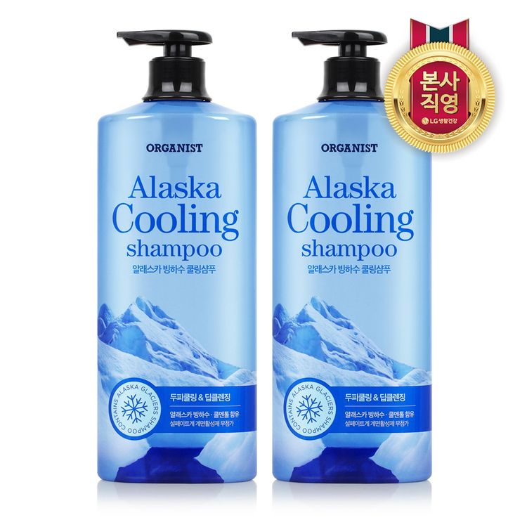 Lg생활건강 엘라스틴 오가니스트 알래스카 빙하수 쿨링 샴푸 1100ml X 2개 홈플러스 택배배송