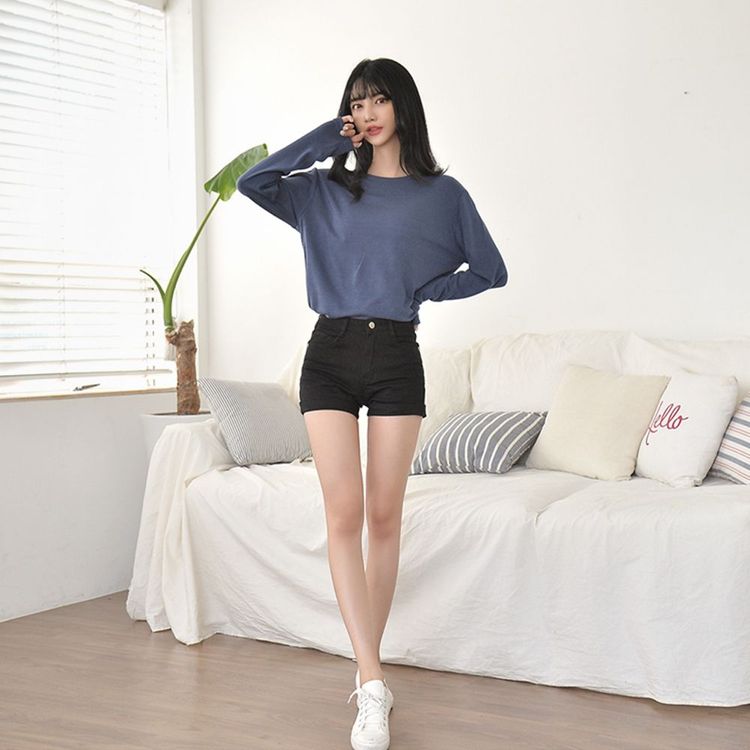 지앤제이 하이웨스트 카브라 코튼 숏팬츠 블랙 홈플러스 택배배송