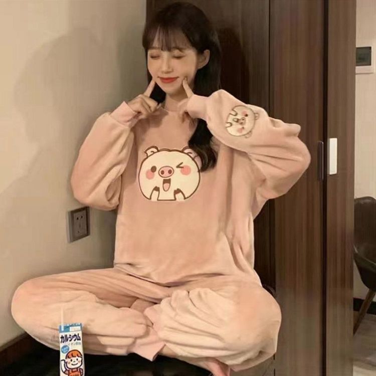 여성 겨울 홈웨어 파자마 핑크돼지 극세사 수면잠옷 홈플러스 택배배송