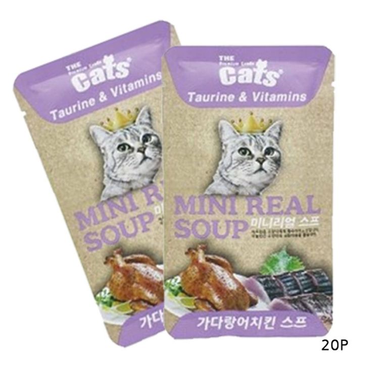 고양이간식 고양이 더캣츠 미니리얼 가다랑어치킨 40g 20p 습식 홈플러스 택배배송