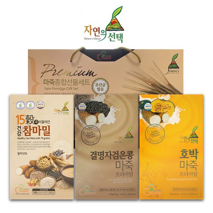 자연의선택 마죽 종합 선물세트 6호 900g15곡호박결명자검은콩총30포 홈플러스 택배배송